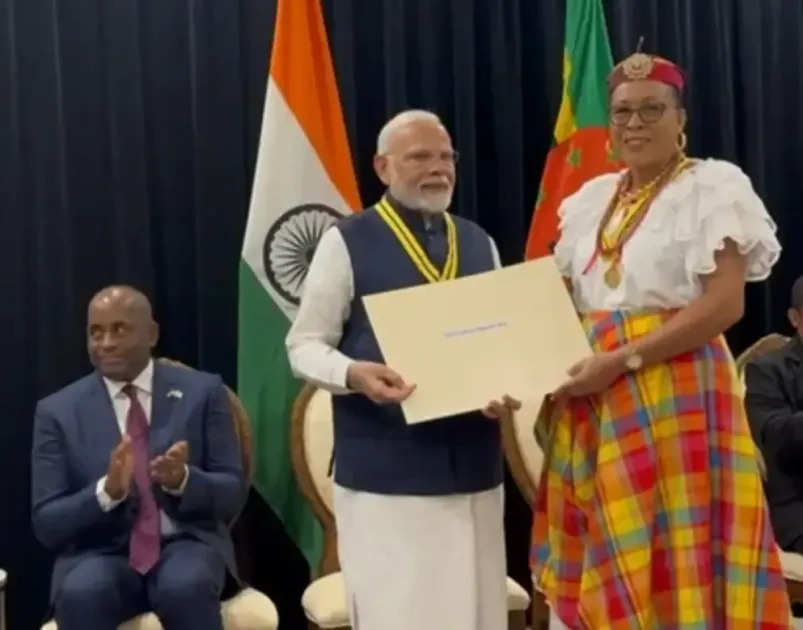 Indian Prime Minister Narendra Modi receives Dominica’s Highest Award ...