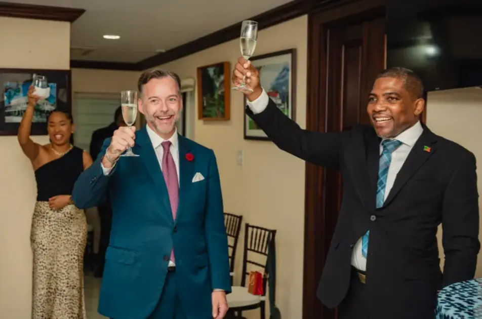 PM Terrance Drew bids farewell to former US Ambassador Roger Nyhus ...