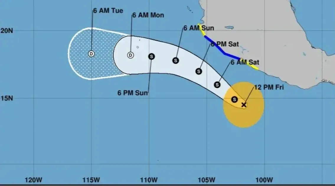 Tropical Storm Dalila forms across Southwest Coast of Mexico; Warnings ...