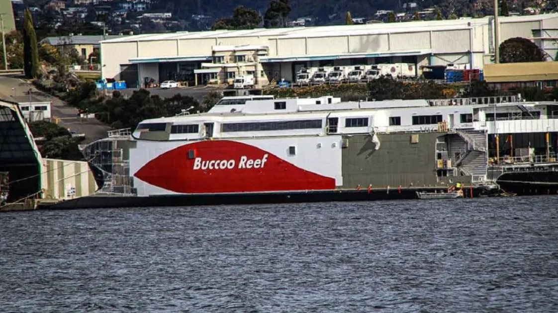 Incat Tasmania launches 100-Metre Buccoo Reef ship for Trinidad and ...