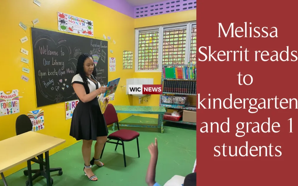 Melissa Skerrit promotes literary month by reading to school children ...